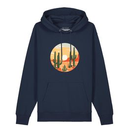 Watapparel Sweatshirt 'Sonnenuntergang in der W&uuml;ste' Herren Gr&ouml;&szlig;e XL navy / goldgelb / gr&uuml;n