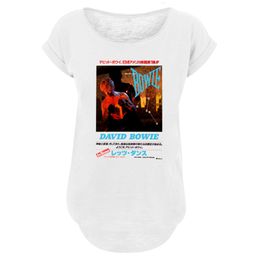 F4NT4STIC Shirt 'David Bowie Asian Poster' Damen Gr&ouml;&szlig;e XXL blau / orange / schwarz / wei&szlig;