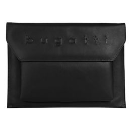 Dokumententasche Bugatti "DAPHNE", Damen, Gr. B/H/T: 36cm x 26cm x 2cm onesize, schwarz, Leder, leicht gl&auml;nzend, unifarben, Taschen Dokumententasche, echt Leder