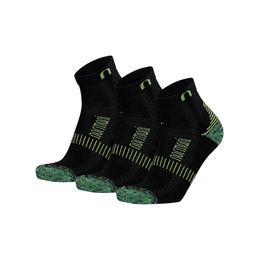 Normani Socken Damen Gr&ouml;&szlig;e 43/46 gr&uuml;nmeliert / schwarz
