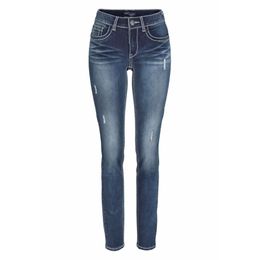 Arizona Skinny-fit-Jeans Damen Gr&ouml;&szlig;e 30/31 blue denim