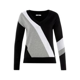 AJC Pullover Damen Gr&ouml;&szlig;e XS/S grau / schwarz / wei&szlig;