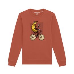 Watapparel Sweatshirt ' Banana Rider ' Herren Gr&ouml;&szlig;e XXL hellbraun / mischfarben