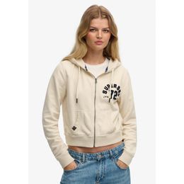 Superdry & Co Sweatjacke Damen Gr&ouml;&szlig;e XL creme / schwarz