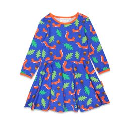 Toby tiger Kleid 'Eichh&ouml;rnchen' M&auml;dchen Gr&ouml;&szlig;e 122 blau / gr&uuml;n / orange