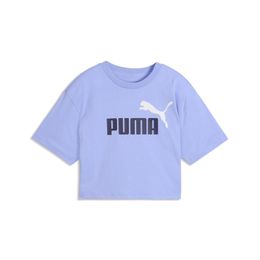 Puma T-Shirt 'Essentials No. 1' M&auml;dchen Gr&ouml;&szlig;e 128 flieder / violettblau / wei&szlig;
