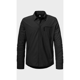 Sch&ouml;ffel Outdoorhemd SCH&Ouml;FFEL "Jersey Shirt Style Calmay MEN", Herren, Gr. 50, Normalgr&ouml;&szlig;en, 9990, schwarz, Oberstoff: 77% Nylon, 23% Elasthan, V-Ausschnitt, Hemden Outdoorhemd