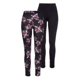 H.I.S. H.I.S Leggings Damen Gr&ouml;&szlig;e XS/S dunkelpink / schwarz / wei&szlig;