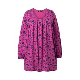 Ulla Popken Tunika Damen Gr&ouml;&szlig;e M/L pink / schwarz