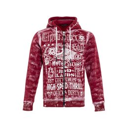 Cipo & Baxx Cipo & Baxx Sweatjacke Herren Gr&ouml;&szlig;e M dunkelrot / wei&szlig;