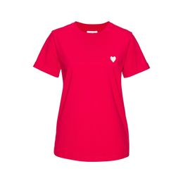 Lascana T-Shirt Damen Gr&ouml;&szlig;e XS hellrot / wei&szlig;