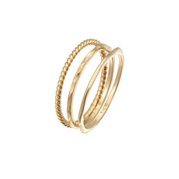 Elli Premium Ring 'Trio' Damen Gr&ouml;&szlig;e 52 gold