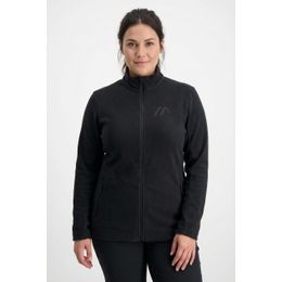 Fleecejacke Maier Sports "DA-MIDLAYERJACKE DENISE JACKET W", Damen, Gr. 50, schwarz, Fleece, Obermaterial: 100% Polyester, unifarben, hoch geschlossener Ausschnitt, eingesetzt eingefasste Kante, Jacken Fleecejacke, f&uuml;r Sport- und Outdoormode, aus pflegeleichtem Material