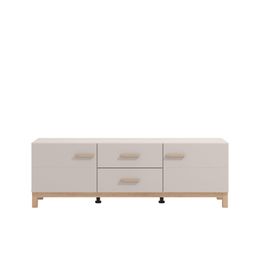 TV-Bank Home Affaire "Essex, TV-Board, TV-Kommode, TV-Schrank, TV-Unterschrank, TV-M&ouml;bel", kaschmir, B:154cm H:50,5cm T:41,5cm, Holzwerkstoff, Kunststoff, MDF, Metall, Sideboards, TV-Bank, Elegantes Lowboard (154 cm) in Kaschmir mit viel Stauraum