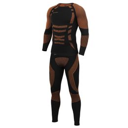 Normani Funktionsunterw&auml;sche Herren Gr&ouml;&szlig;e L/XL mandarine / schwarz