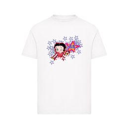 F4NT4STIC T-Shirt 'Betty Boop Purple Stars And Dots' Jungen Gr&ouml;&szlig;e 134/140 lila / rot / schwarz / wei&szlig;