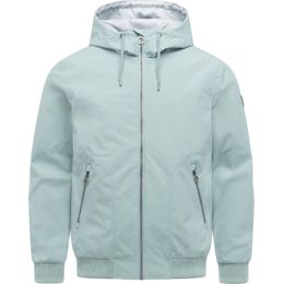 Outdoorjacke Ragwear "Outdoorjacke Stuartt Summer YOUMODO", Herren, Gr. XL, blau (stone blau), Obermaterial: 100% Polyester PES. Obermaterial: Futter: 100% Polyester PES., gerade, hoch geschlossener Ausschnitt, &Auml;rmel ohne &Auml;rmelschlitz Rippstrickb&uuml;ndchen, Jacken Outdoorjacke, Wasserdichte &Uuml;bergangsjacke mit Kapuze