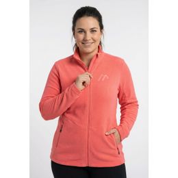 Fleecejacke Maier Sports "DA-MIDLAYERJACKE DENISE JACKET W", Damen, Gr. 52, pink, Fleece, Obermaterial: 100% Polyester, unifarben, hoch geschlossener Ausschnitt, eingesetzt eingefasste Kante, Jacken Fleecejacke, f&uuml;r Sport- und Outdoormode, aus pflegeleichtem Material
