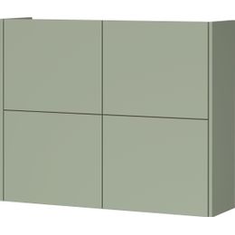 H&auml;ngeschuhschrank Germania "Binetto", taupegr&uuml;n, navarra, eiche, nachbildung, B:97cm H:79cm T:27cm, Holzwerkstoff, Schr&auml;nke, H&auml;ngeschuhschrank, Schuhschrank mit 4 T&uuml;ren und Push-to-open Technik