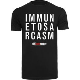 F4NT4STIC T-Shirt 'Big Bang Theory Immune To Sarcasm' Herren Gr&ouml;&szlig;e 5XL rot / schwarz / wei&szlig;