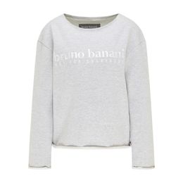 Bruno Banani Sweatshirt 'Price' Damen Gr&ouml;&szlig;e XXXL graumeliert / wei&szlig;