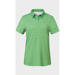 Sch&ouml;ffel Poloshirt SCH&Ouml;FFEL "Polo Shirt Style Fraydo WMN", Damen, Gr. 38, 6175, gr&uuml;n, Oberstoff: 91% Polyester, 9% Elasthan, V-Ausschnitt, Shirts Poloshirt