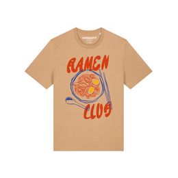 Watapparel T-Shirt 'Ramen Club' Herren Gr&ouml;&szlig;e M beige / blau / gelb / orange