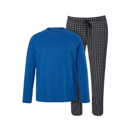 JP1880 Pyjama Herren Gr&ouml;&szlig;e L azur / schwarz / wei&szlig;