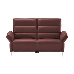 Wohnwert Einzelsofa Leder Marlena rot Ma&szlig;e (cm): B: 208 H: 107 T: 97.0 Sofas > Sofas nach Material > Ledersofas &raquo; Sofa DE