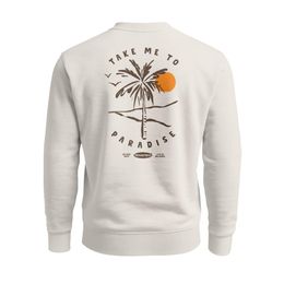 Neverless Sweatshirt 'Take me to Paradise' Herren Gr&ouml;&szlig;e S beige