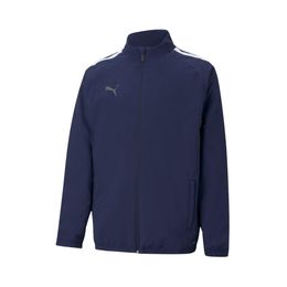 Puma Sportjacke 'Team' Jungen Gr&ouml;&szlig;e 128 dunkelblau / wei&szlig;