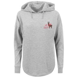 F4NT4STIC Sweatshirt 'Christmas Deer' Damen Gr&ouml;&szlig;e M braun / grau / rot