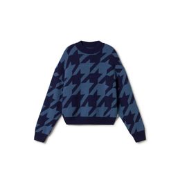 TWOTHIRDS Pullover 'Millisle - Houndstooth' Damen Gr&ouml;&szlig;e XS marine
