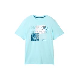 Tom Tailor T-Shirt Herren Gr&ouml;&szlig;e M blau / aqua / wei&szlig;