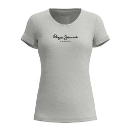 Pepe Jeans T-Shirt Damen Gr&ouml;&szlig;e L graumeliert / schwarz