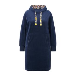 Lauras&oslash;n Kleid Damen Gr&ouml;&szlig;e 44/46 beige / navy / dunkelblau / gelb Winterkleid