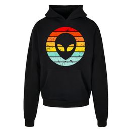 F4NT4STIC Sweatshirt 'Alien Retro Sonnenuntergang' Herren Gr&ouml;&szlig;e M aqua / orange / rot / schwarz