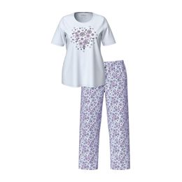 Ulla Popken Pyjama Damen Gr&ouml;&szlig;e 4XL/5XL blau / hellblau Winterkleid