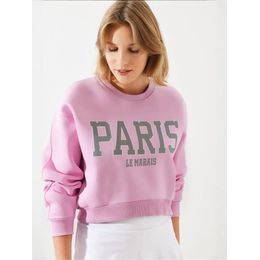 Bianco Lucci Sweatshirt Damen Gr&ouml;&szlig;e M/L grau / rosa