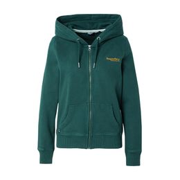 Superdry & Co Sweatjacke 'Essential' Damen Gr&ouml;&szlig;e M gelb / dunkelgr&uuml;n