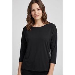 3/4-Arm-Shirt Only "ONLHANNAH 3/4 TOP JRS", Damen, Gr. S, schwarz, Jersey, Obermaterial: 67% Viskose, 33% Polyester, unifarben, regular fit, Rundhals, Shirts 3/4-Arm-Shirt