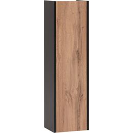 Midischrank Welltime "Tonder, Breite 30,2 cm", eiche landhaus, schwarzmatt, B:30,2cm H:106,1cm T:23,4cm, FSC-zertifizierter Holzwerkstoff, Schr&auml;nke, Midischrank, Made in Germany