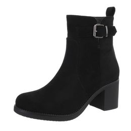 Ital-Design Stiefelette Damen Gr&ouml;&szlig;e 38 schwarz Winterschuhe
