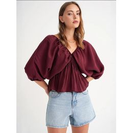 Mixray Bluse Damen Gr&ouml;&szlig;e L burgunder