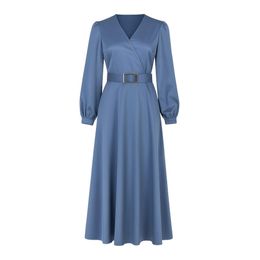 Modamihram Kleid Damen Gr&ouml;&szlig;e 46 blau Winterkleid