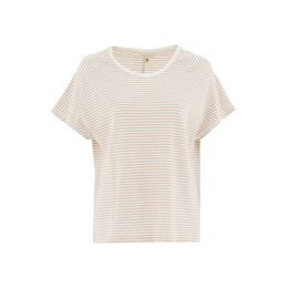 Organication T-Shirt Damen Gr&ouml;&szlig;e XL camel / offwhite