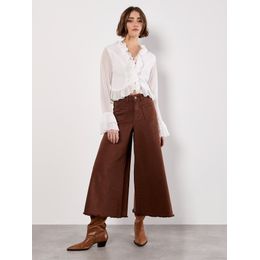Apricot Tie-Up Ruffle Crop Top ' ' Damen Gr&ouml;&szlig;e XXL creme