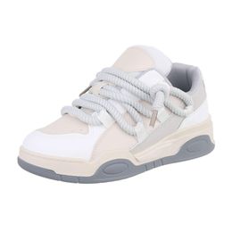 Ital-Design Sneaker Damen Gr&ouml;&szlig;e 37 creme / hellbeige / hellgrau
