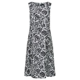 GOLDNER Kleid Damen Gr&ouml;&szlig;e 46 schwarz / wei&szlig; Winterkleid