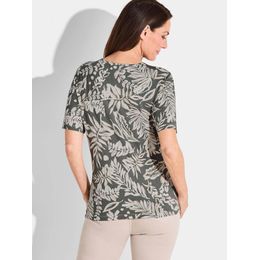 GOLDNER Shirt Damen Gr&ouml;&szlig;e L grau / wei&szlig;
